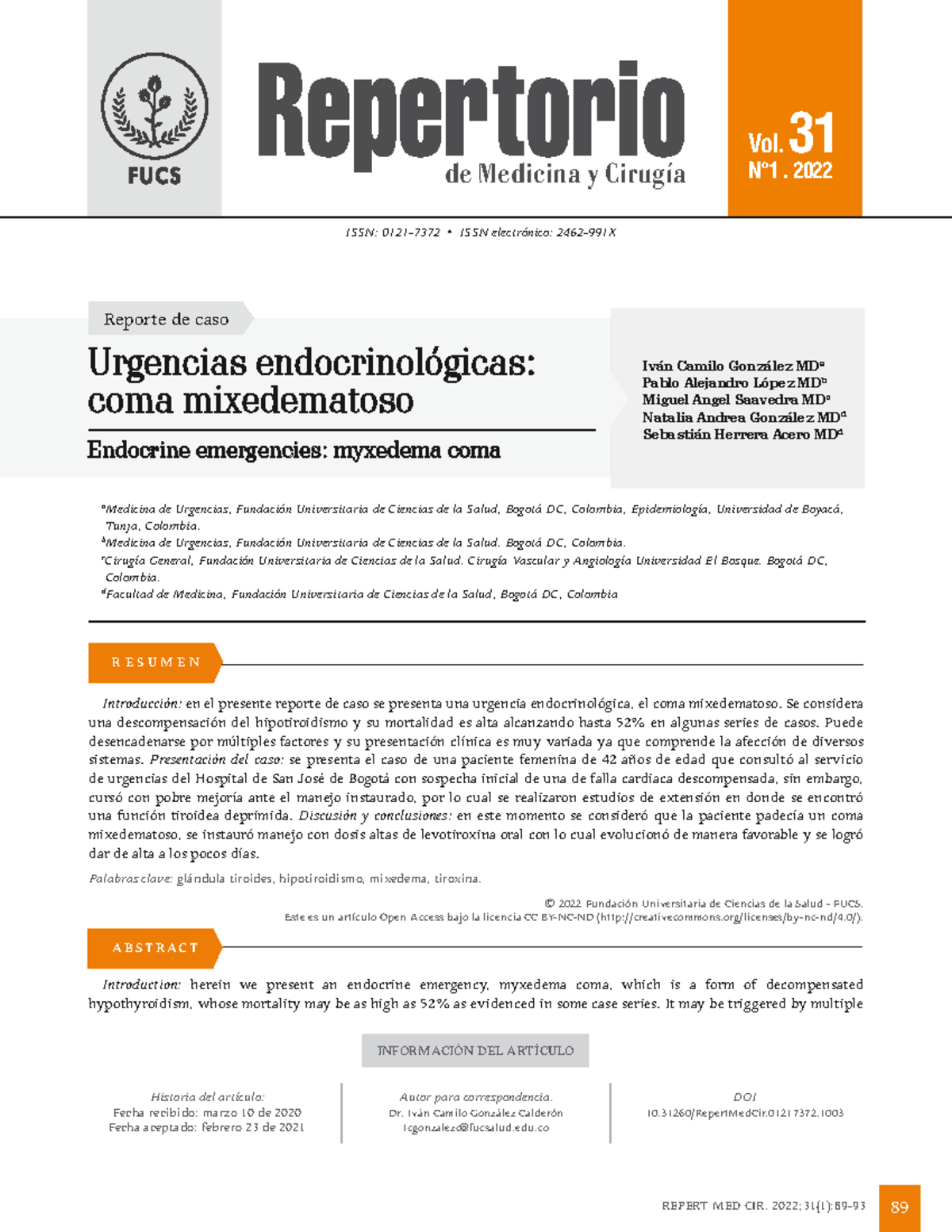 13.+Urgencias+endocrinológicas+coma+mixedematoso - Iván Camilo González ...
