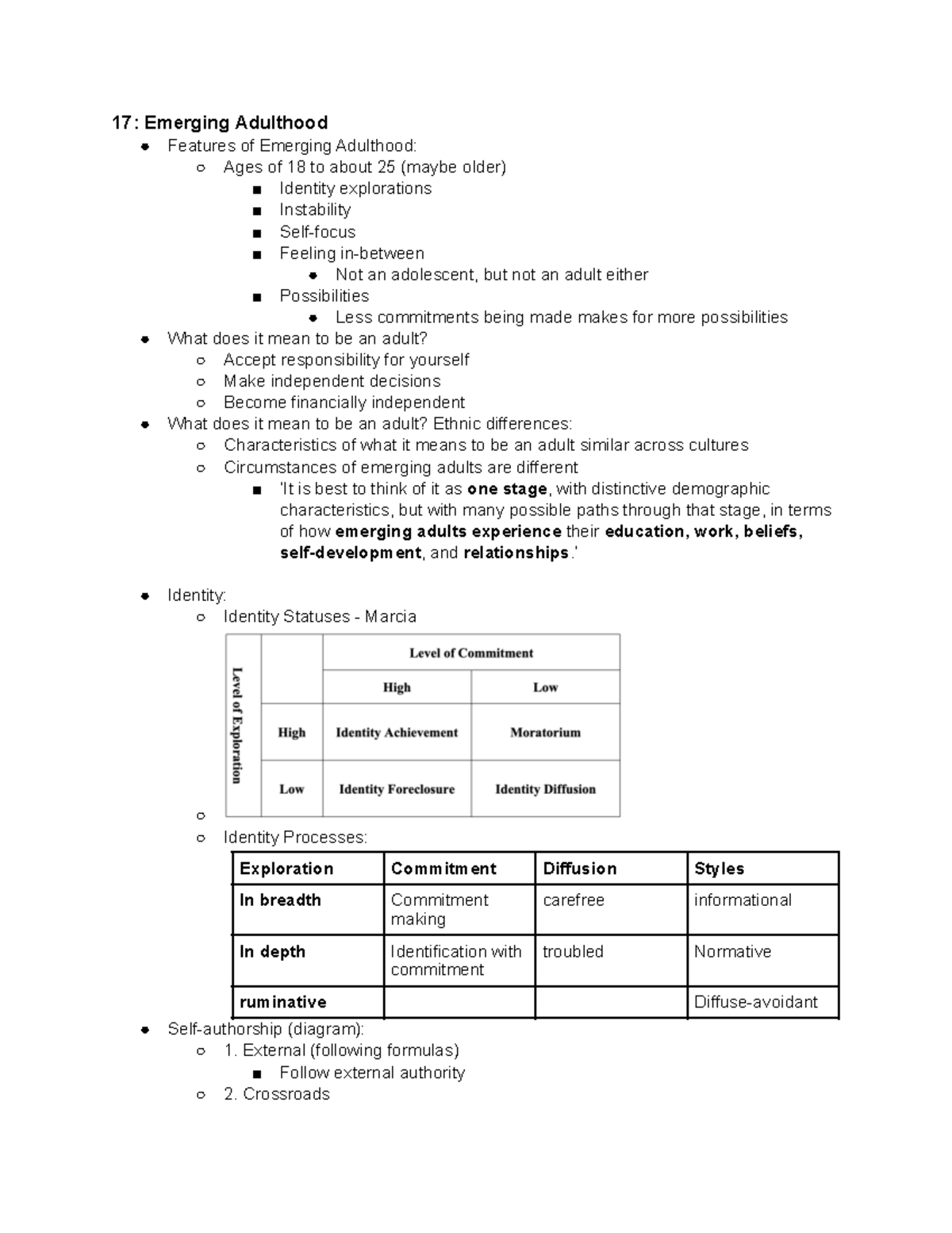 PSYC 11 01 - Claire Lyons PSYC 160 - 17: Emerging Adulthood ï Features ...