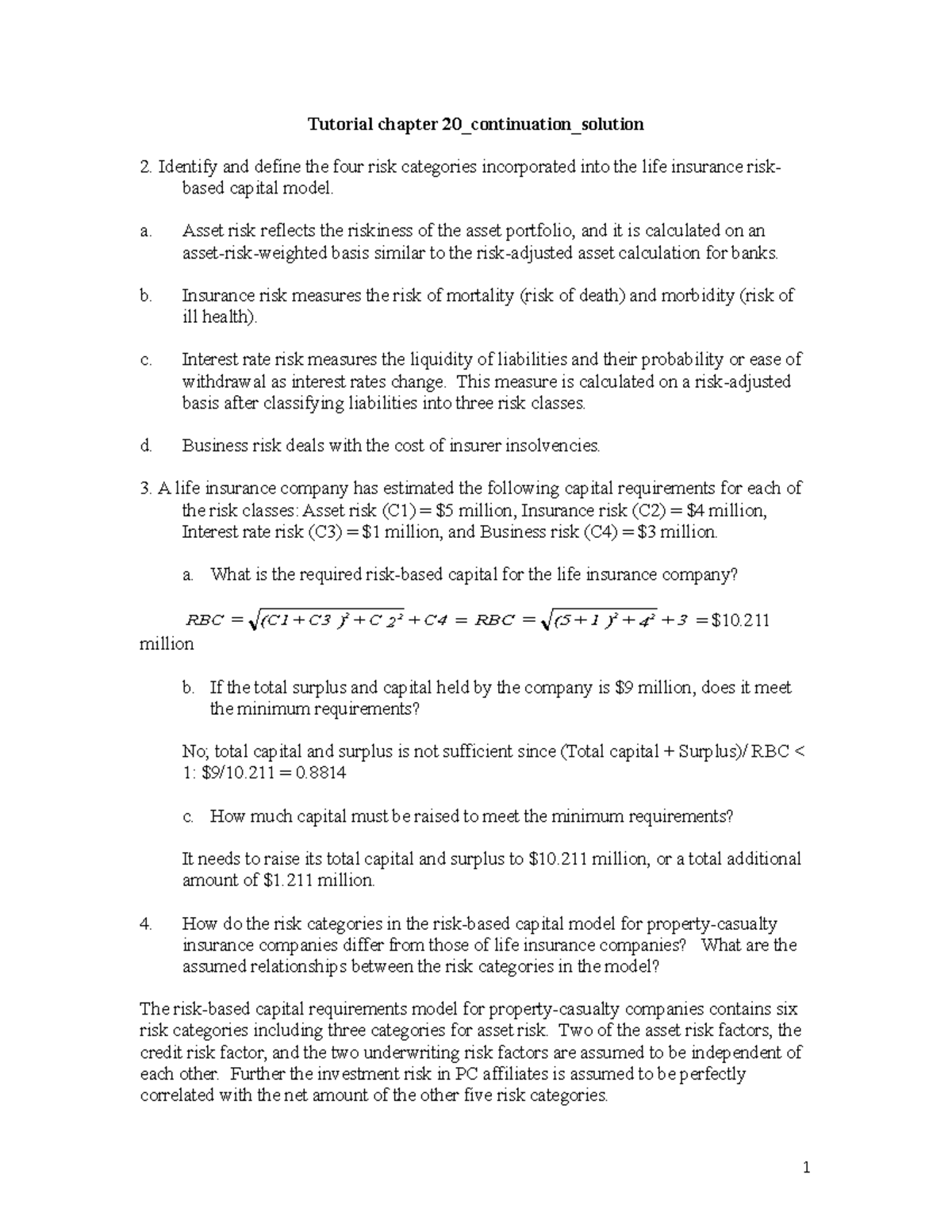 Tutorial+chapter+20 continuation solution - Tutorial chapter 20 ...