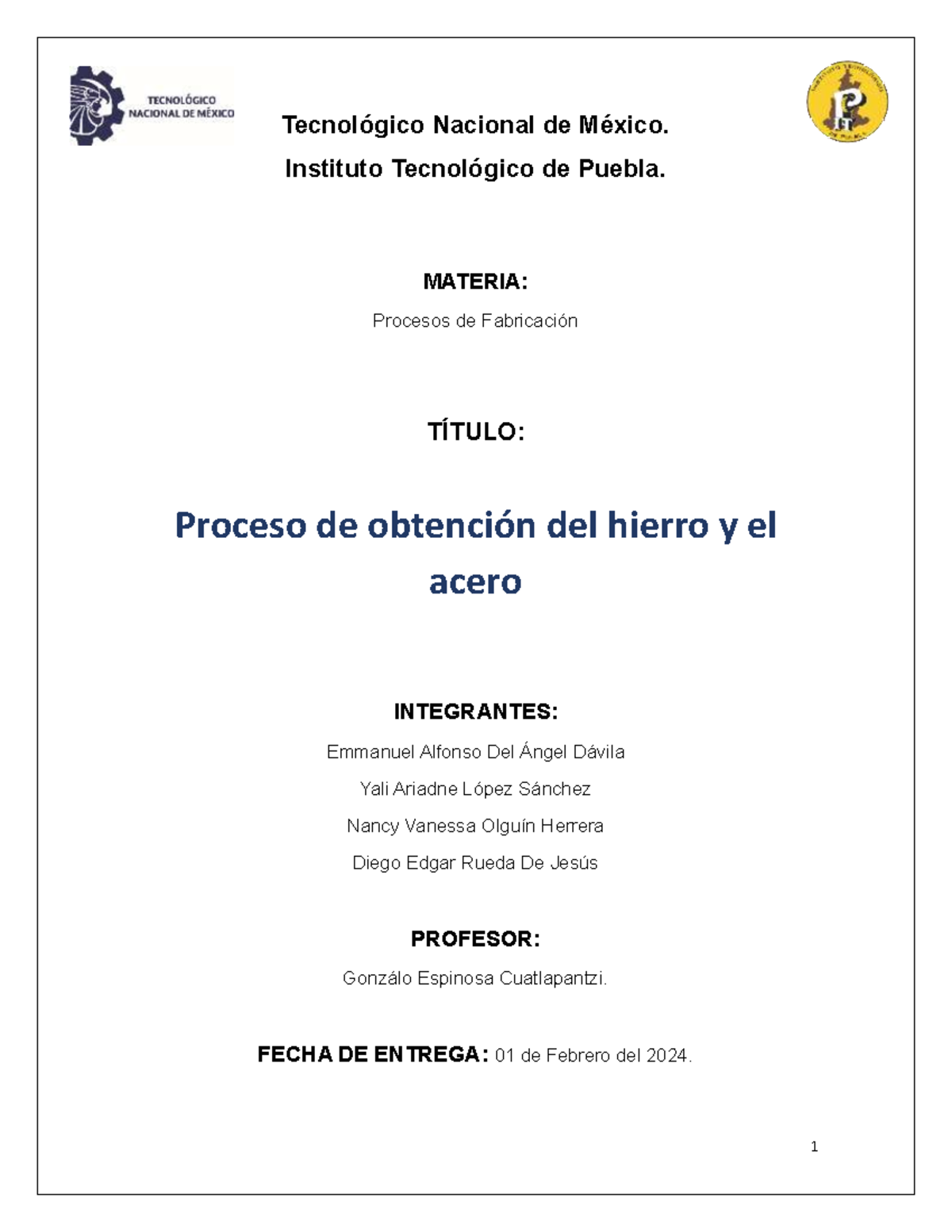 Procesos Reporte - informativo - Tecnológico Nacional de México ...