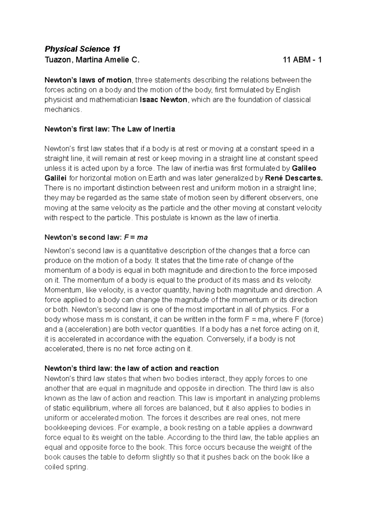 Physical-Science-11 - ansjansnnansnn - Physical Science 11 Tuazon ...