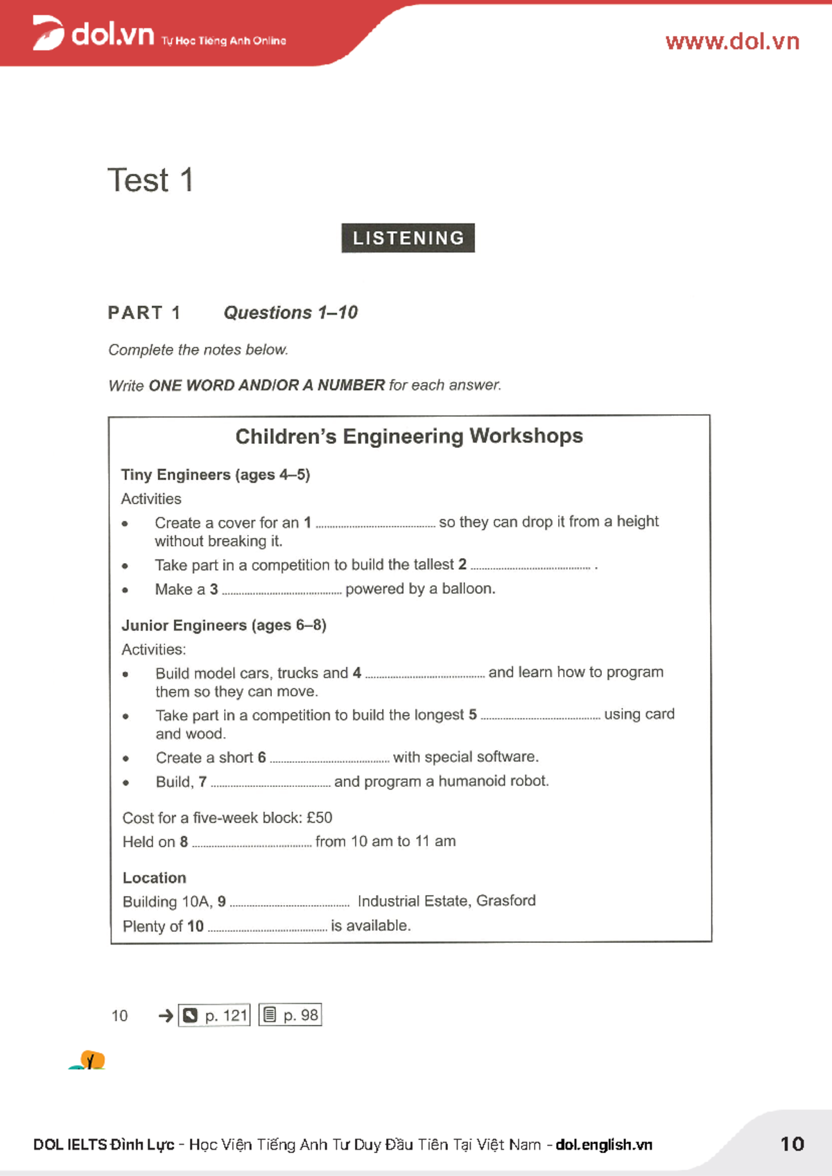 Cam16 Test 1 and Test 2 - Tiếng anh - Studocu