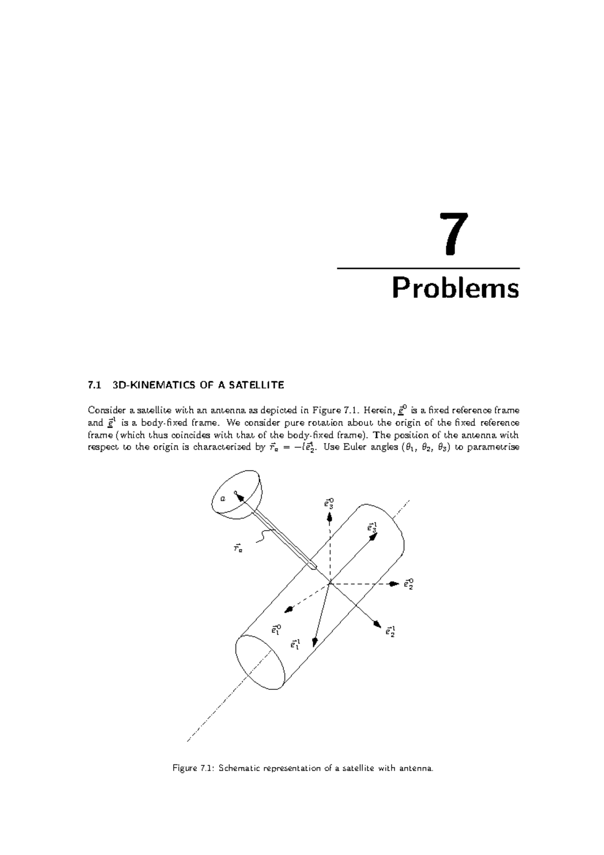 Chapter 7 - Lecture Notes - 7 Problems 7 3D-KINEMATICS OF A SATELLITE ...