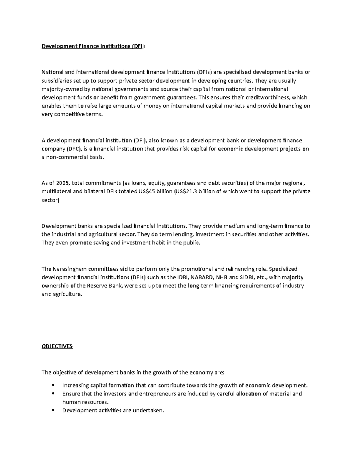 DFI2 - Lectures - Development Finance Institutions (DFI) National and ...