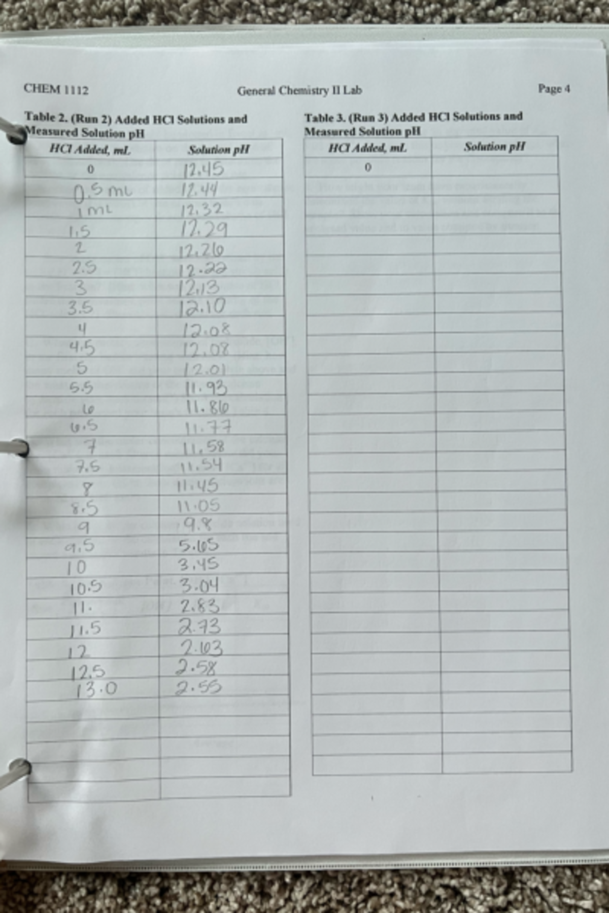 Set 3 - The experiments you do in the General Chemistry II Lab. (Not ...