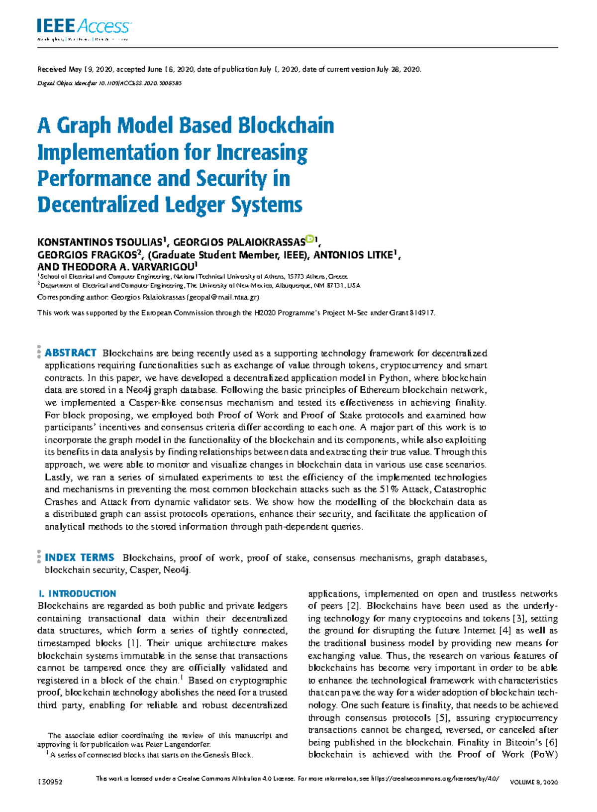 A Graph Model Based Blockchain - Received May 19, 2020, accepted June ...