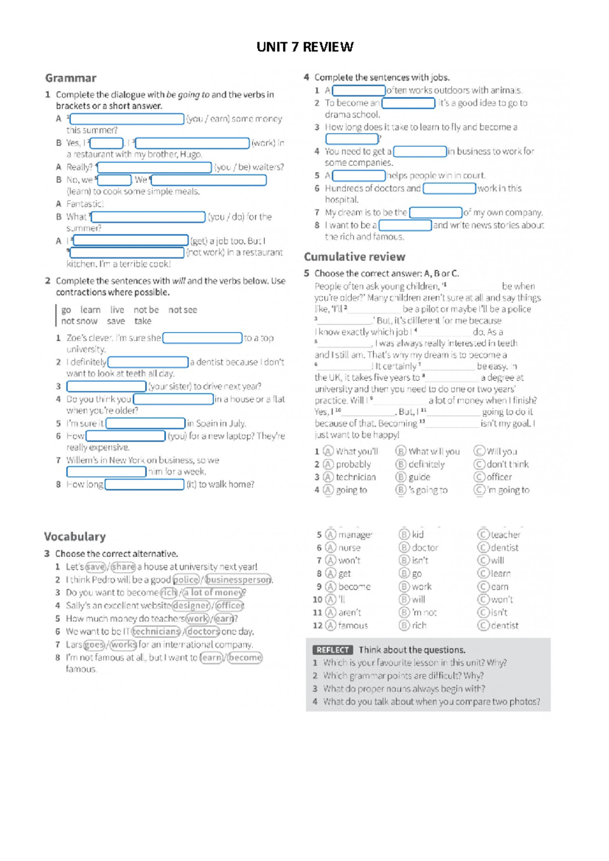 UNIT 7 Review 25th september - informática - UNIT 7 REVIEW - Studocu