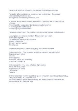 A) Economic methodology - AQA Economics A-level Microeconomics Topic 1 ...