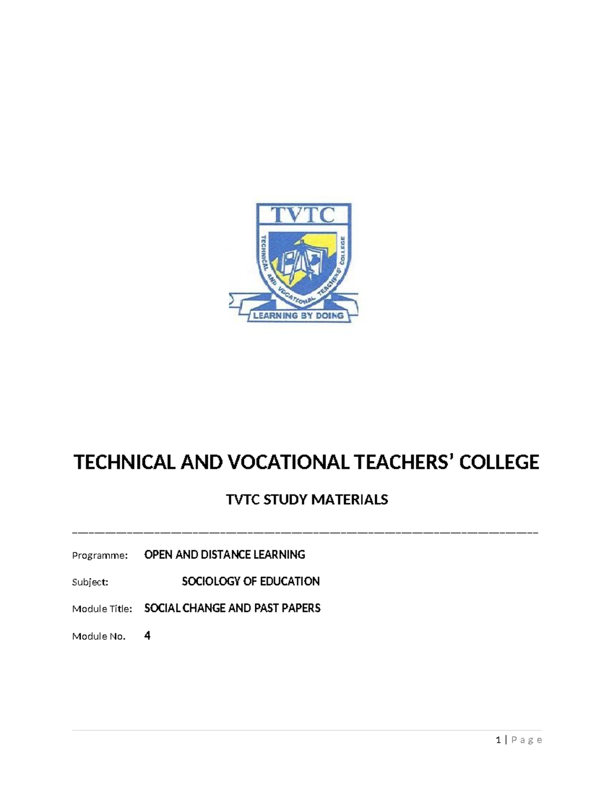 SOE Module 4 Supplementary December 2012 - TECHNICAL AND VOCATIONAL ...