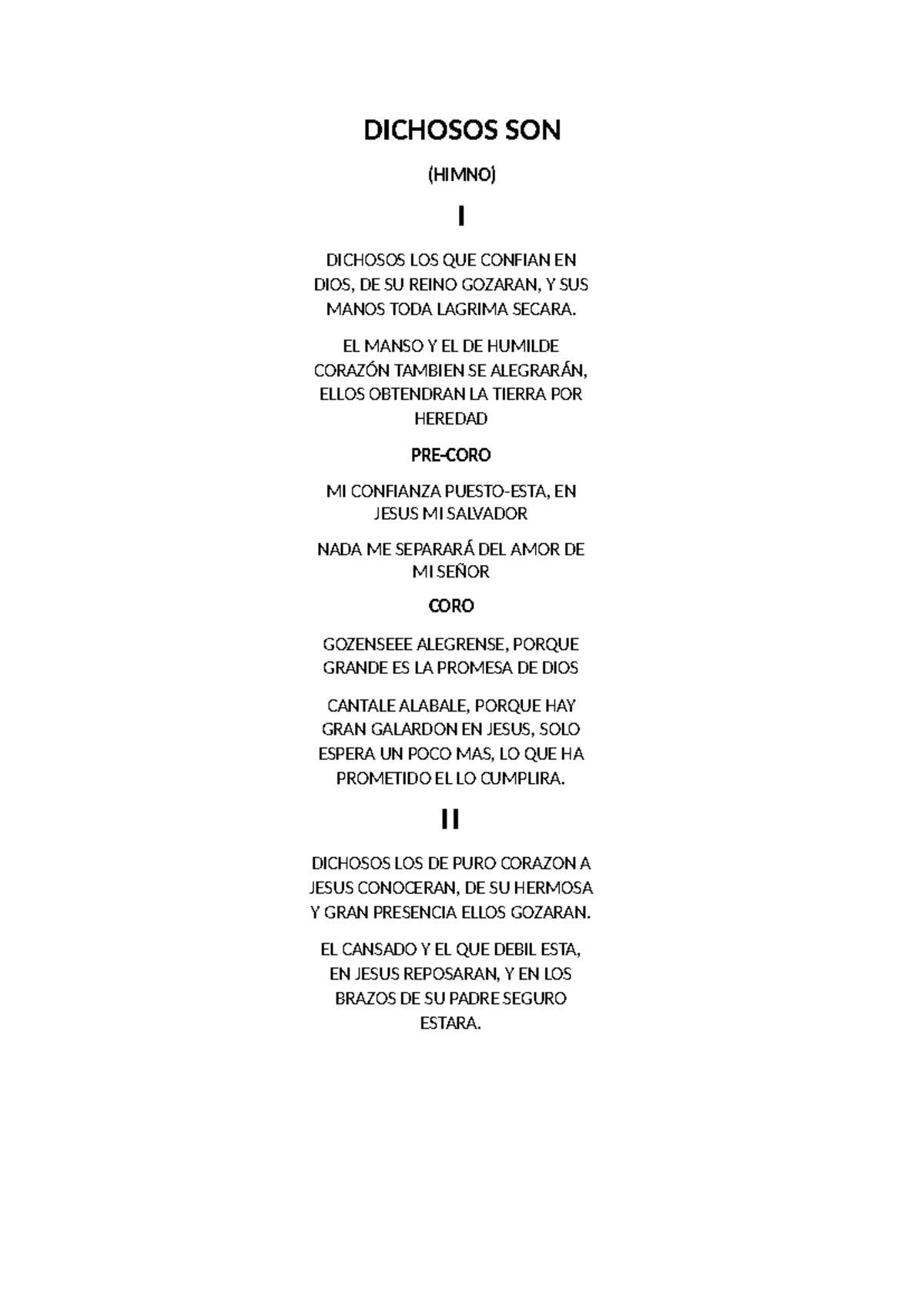 Dichosos SON - DICHOSOS SON (HIMNO) I DICHOSOS LOS QUE CONFIAN EN DIOS ...