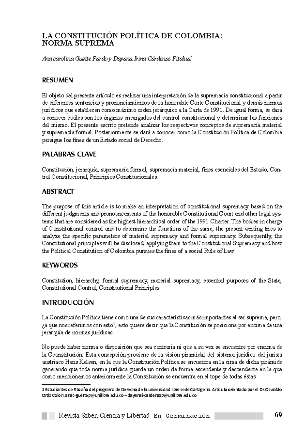 14+LA+ Constitución+ Política+DE+ Colombia+69-72 - LA CONSTITUCIÓN ...