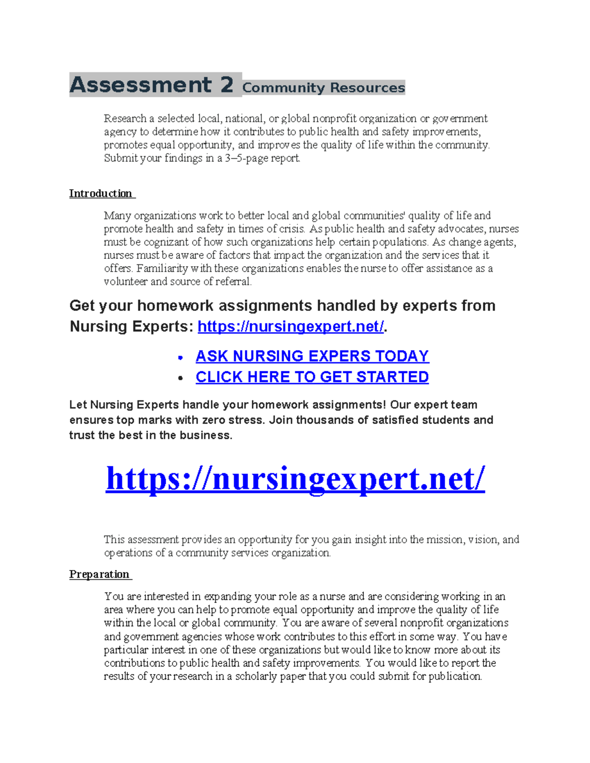 Assessment 2-Instructions - Assessment 2 Community Resources Research a ...