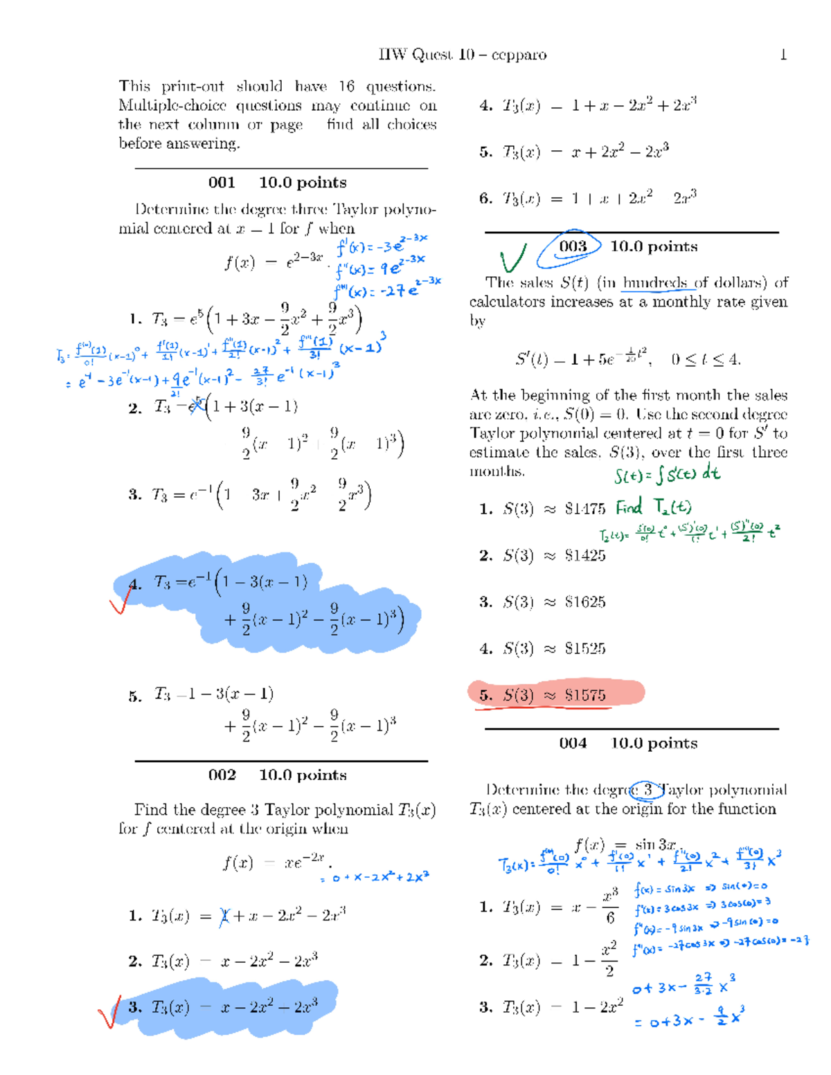 Quest 10.1 Exam Review - M 408D - Studocu