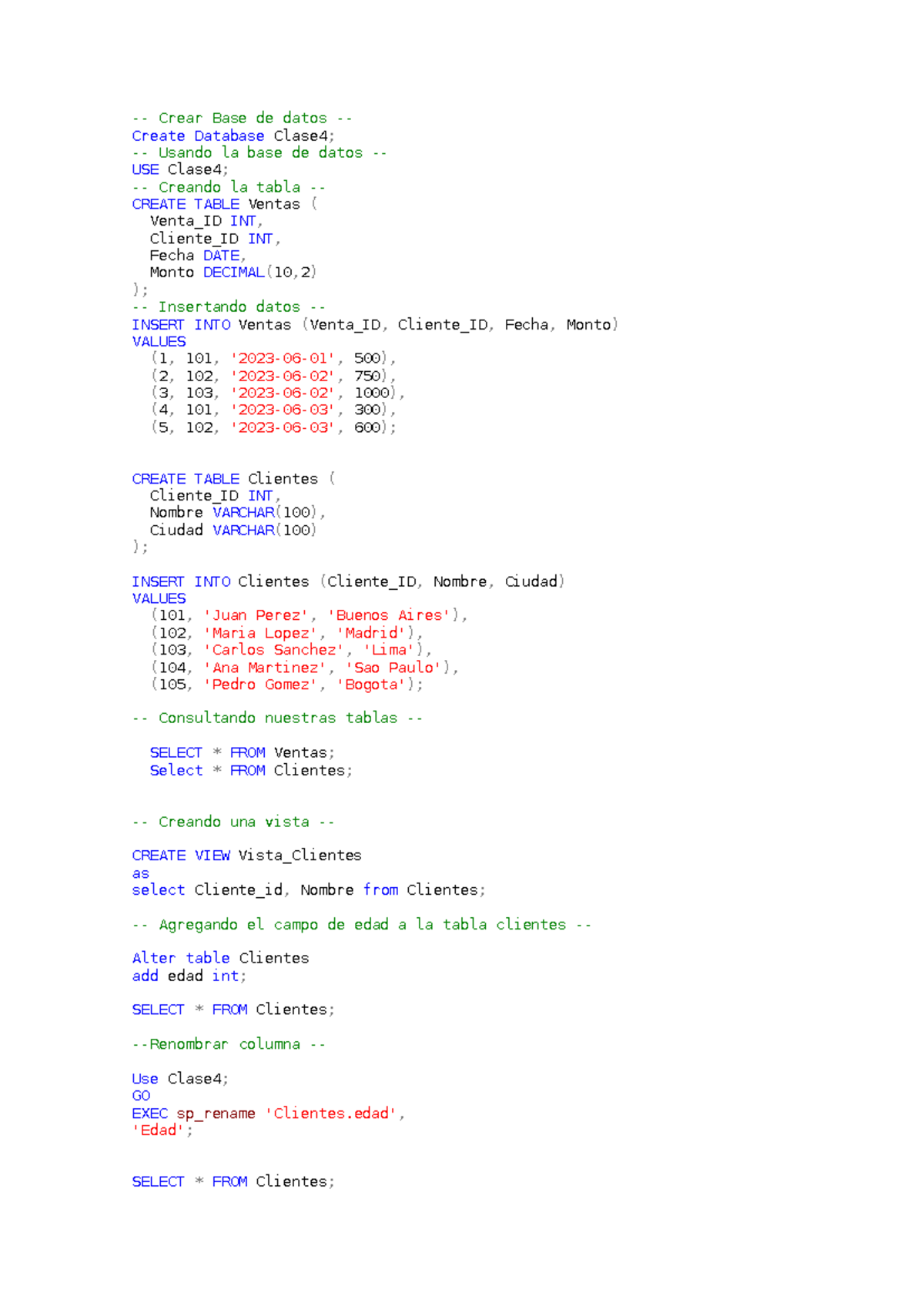 Crear Base de datos - Studocu