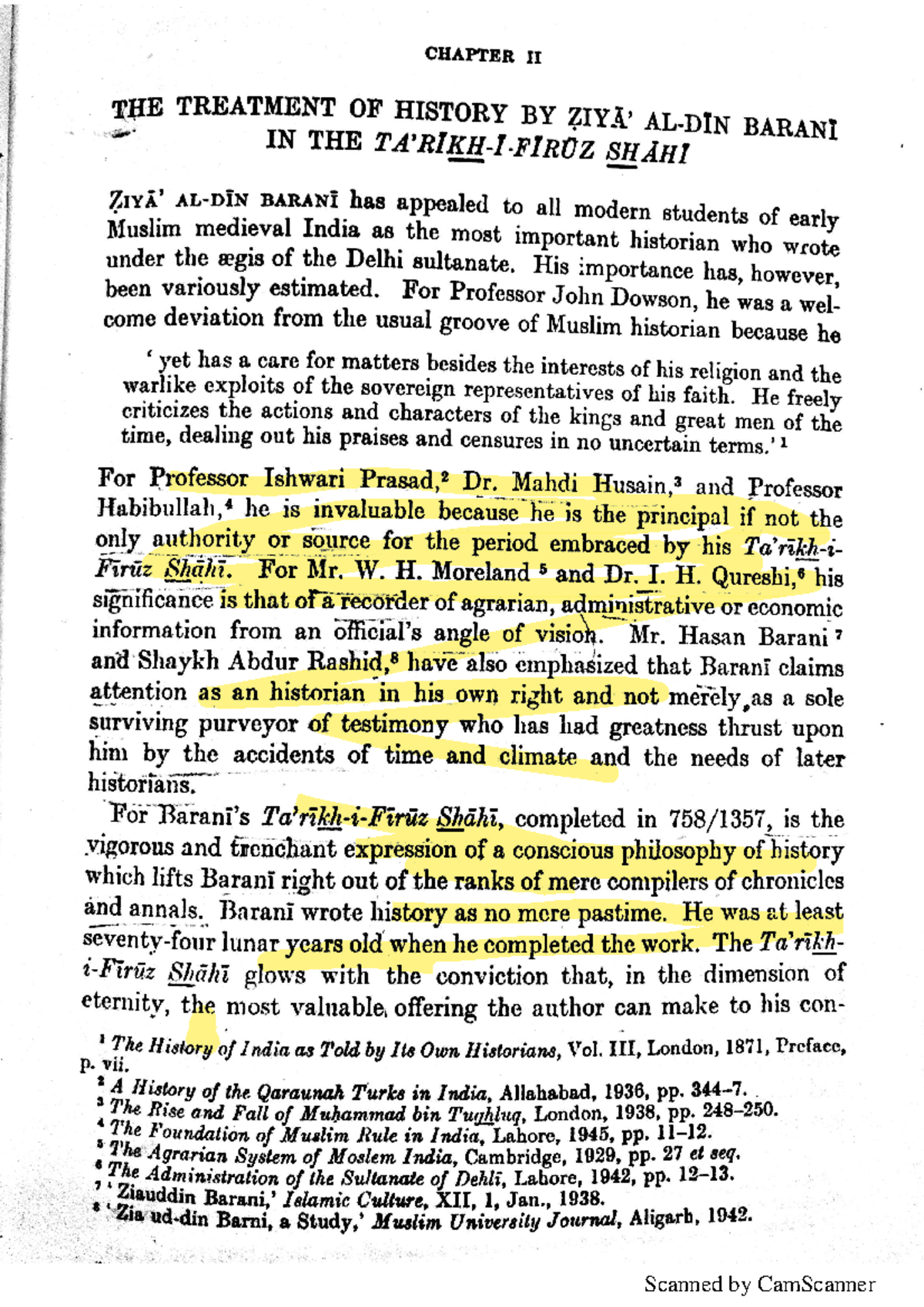Barani- Historians of Medieval India-P. Hardy - Ba Honours History ...