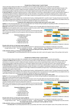 Formative test 2 pecs-movement of materials - 2 nd Formative Test in ...
