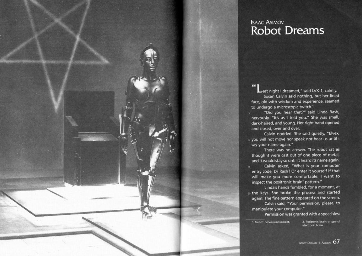 Robot Dreams short story asimov - Anglais - Studocu