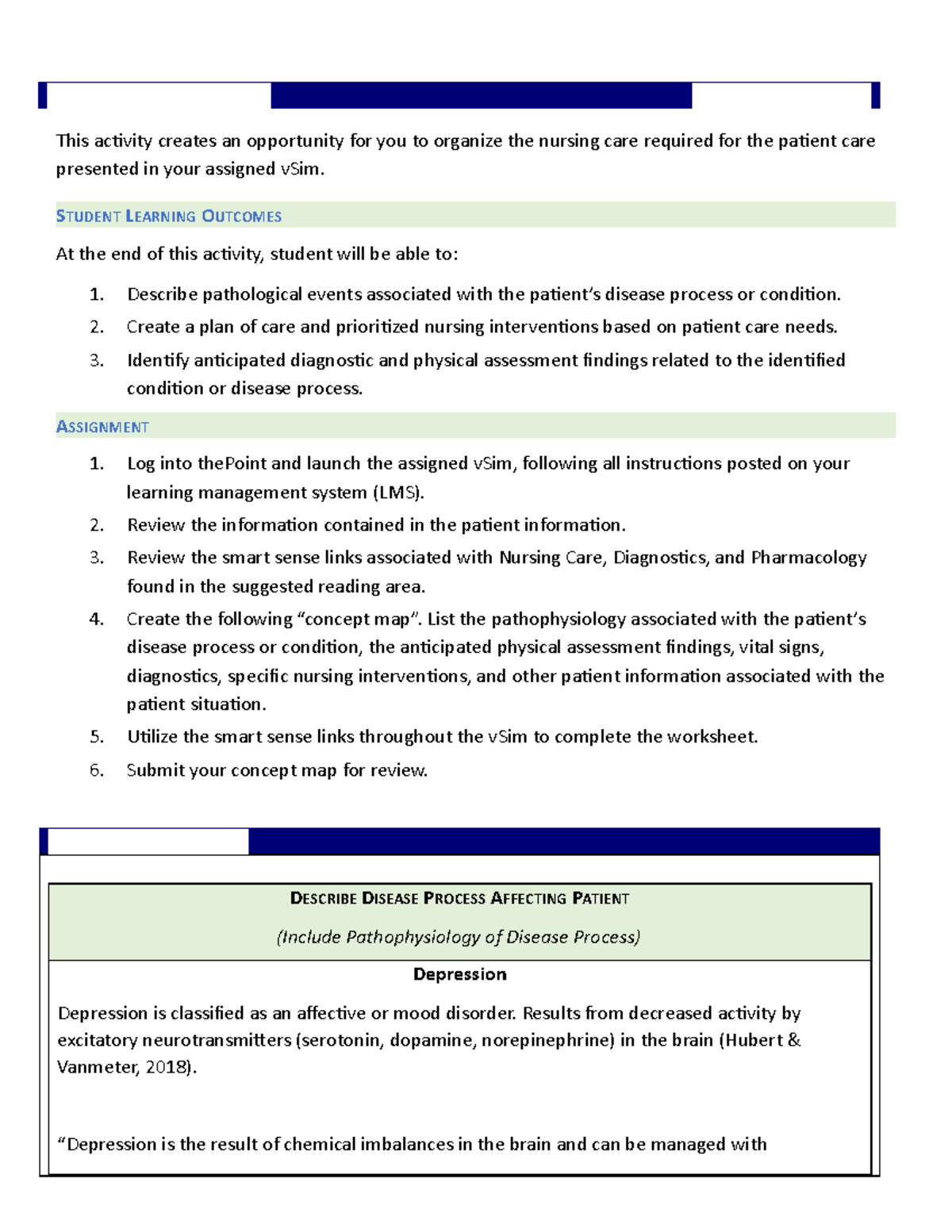 Week 1 Pre-Clinical JJ Concept Map - CONCEPT MAP/ PLAN OF CARE Est ...