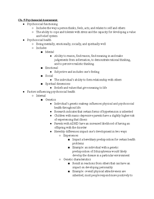 Psychosocial Assessment and Care Plan Example (2) - Psychosocial ...