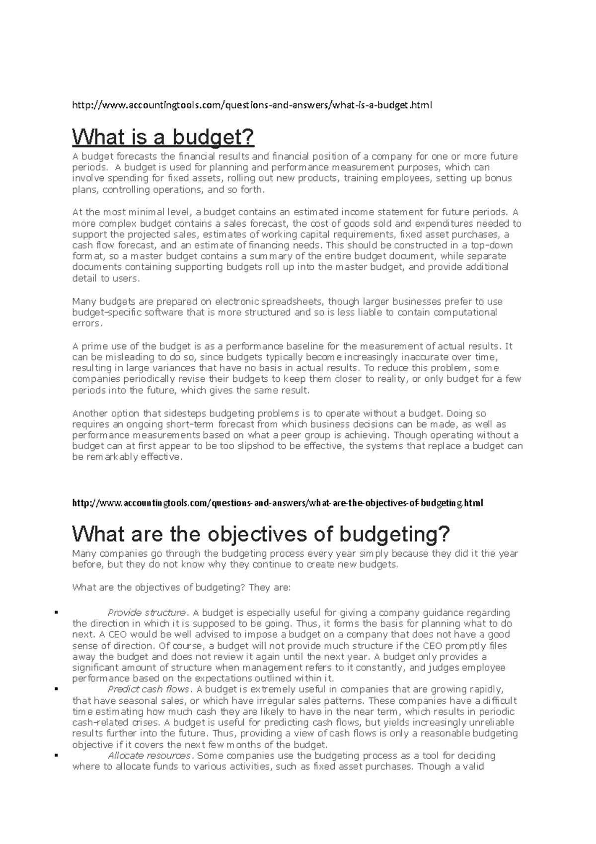 Budgeting - be omcomn - accountingtools/questions-and-answers/what-is-a ...