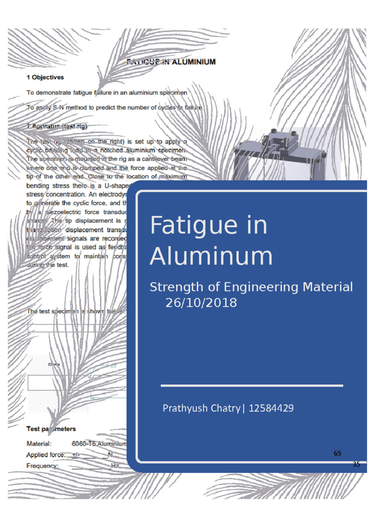 Fatigue Lab - Labs - Fatigue in Aluminum Strength of Engineering ...