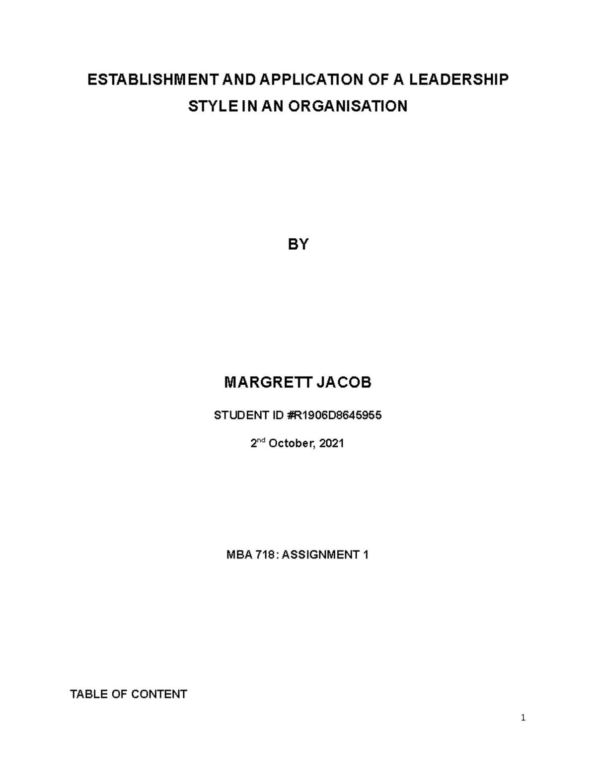 Assmnt 1, 718 strategic leadership- jacobm - Strategic Leadership and ...