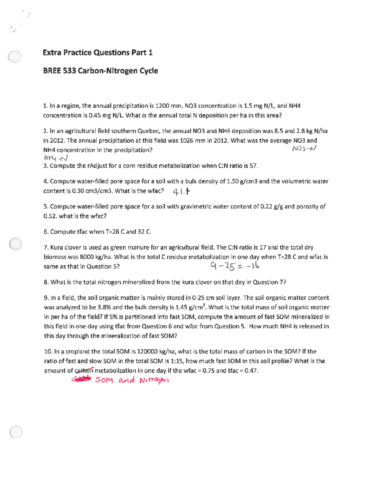 10 Extra Practice Questions Part 1-Answer - Bree 533 - Studocu