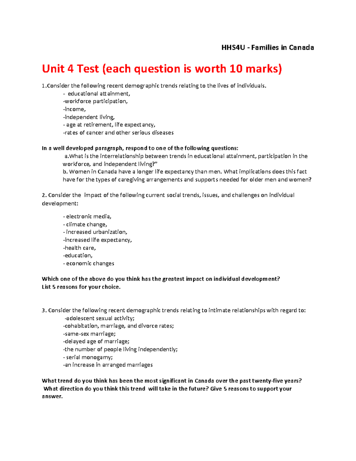 1525731299-Unit 4 test - HHS4U - Families in Canada Unit 4 Test (each ...