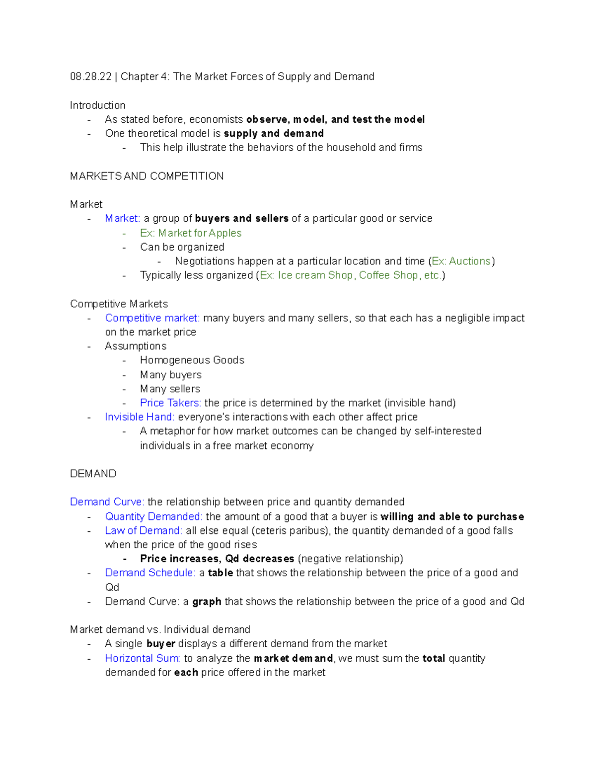 Chapter 4 - The Market Forces of Supply and Demand - 08.28 | Chapter 4 ...