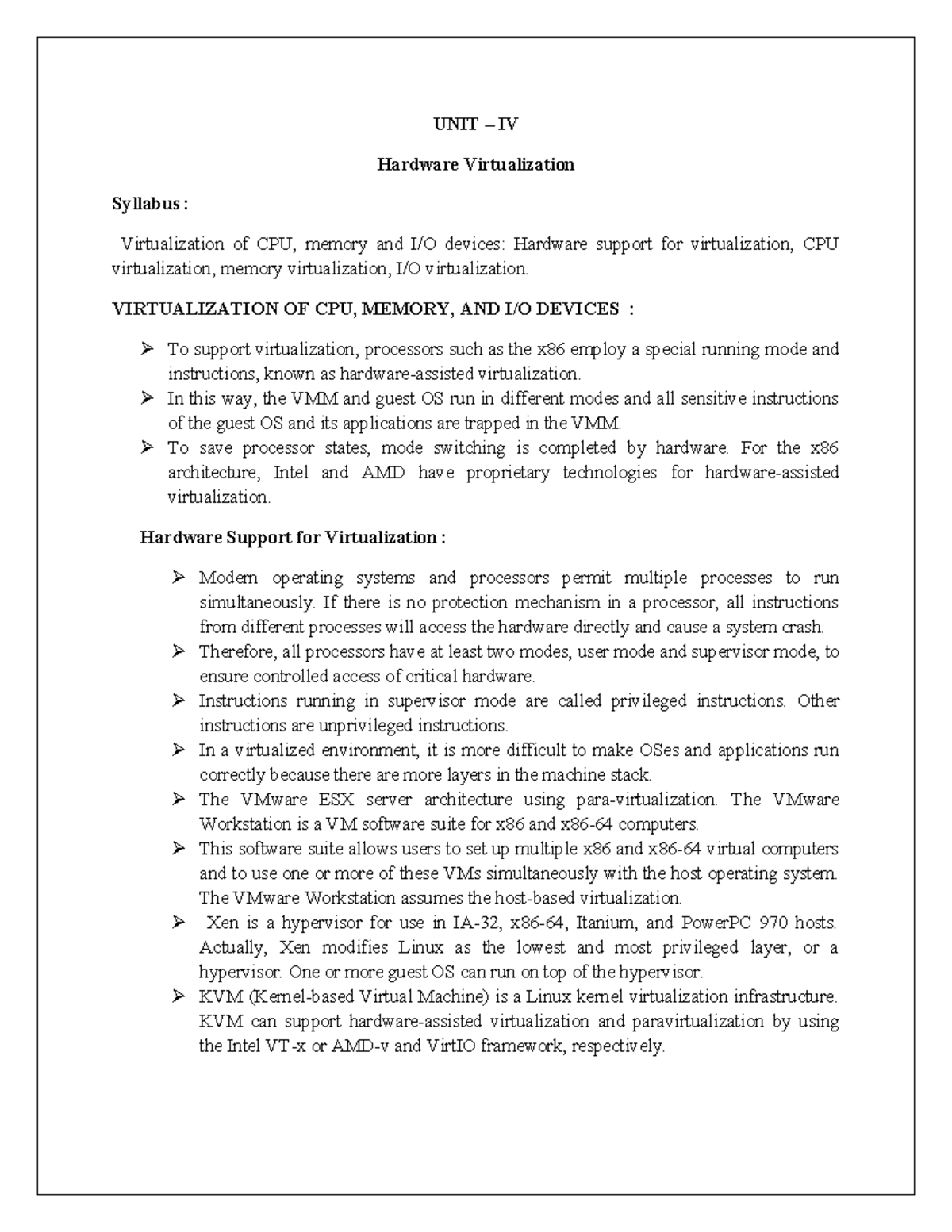 UNIT 4 CC LM - its a cloud computing notes - UNIT – IV Hardware ...
