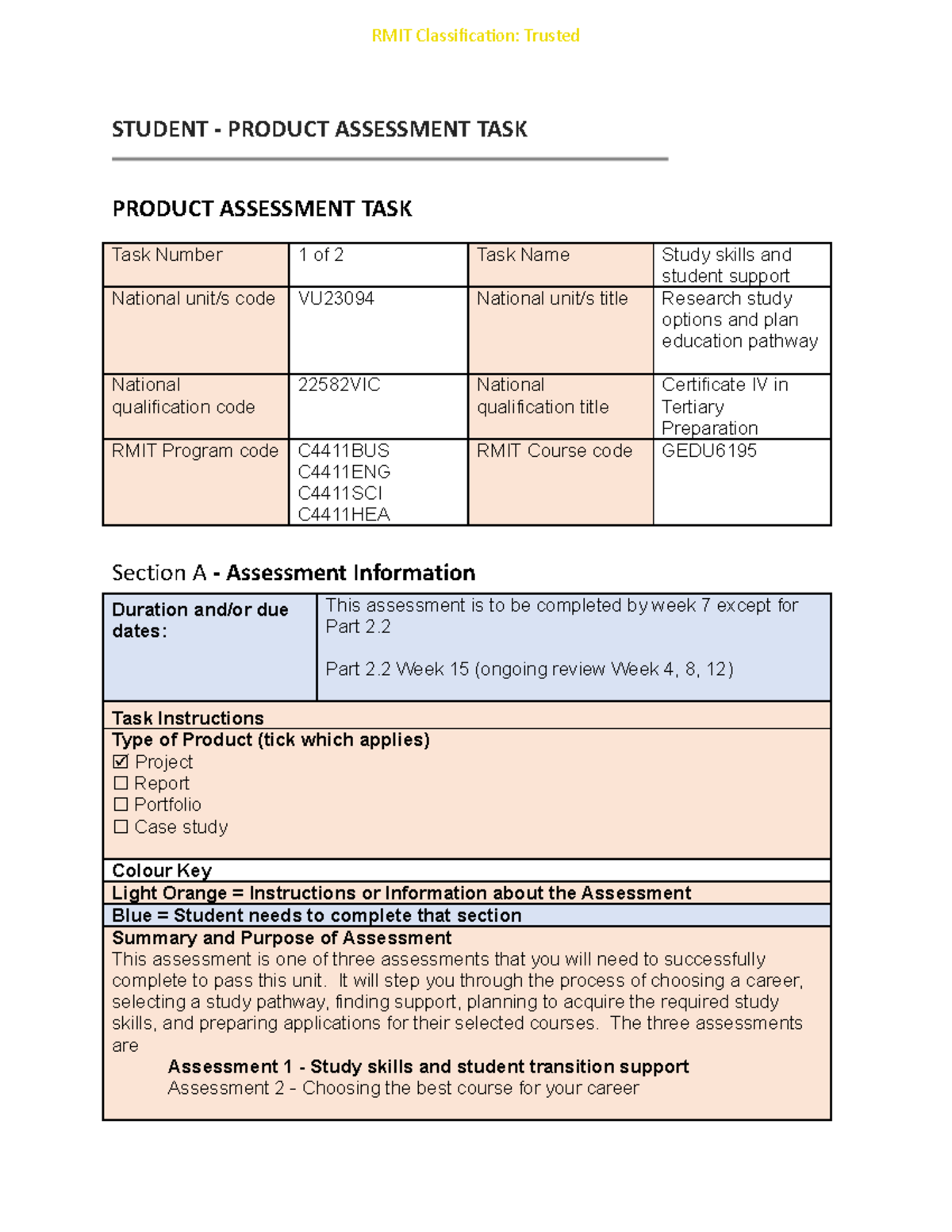 Study skills and student support VU23094 Task 1 Student-6-1 - STUDENT ...