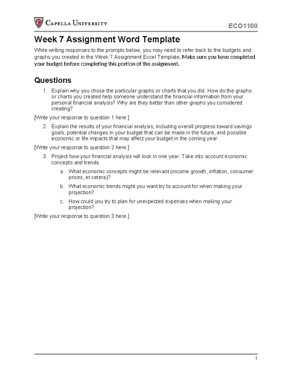 Cf week 7 word template - This was week 7 assignment in my introduction ...