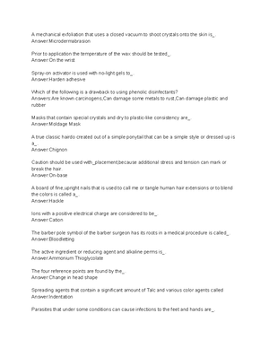 Cosmetology Practice Test Study Guide Notes - The lowest level of ...