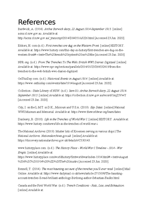 Yr 9 WW1 Source Analysis Assessment - WW1 Life in the Trenches - Source ...