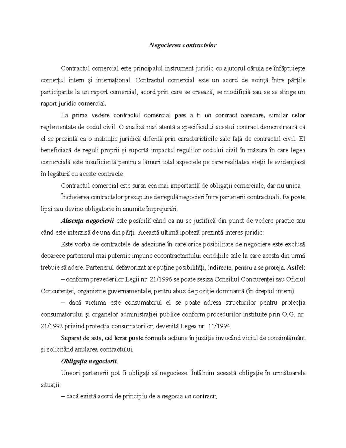 20-Negocierea contractelor - Negocierea contractelor Contractul ...