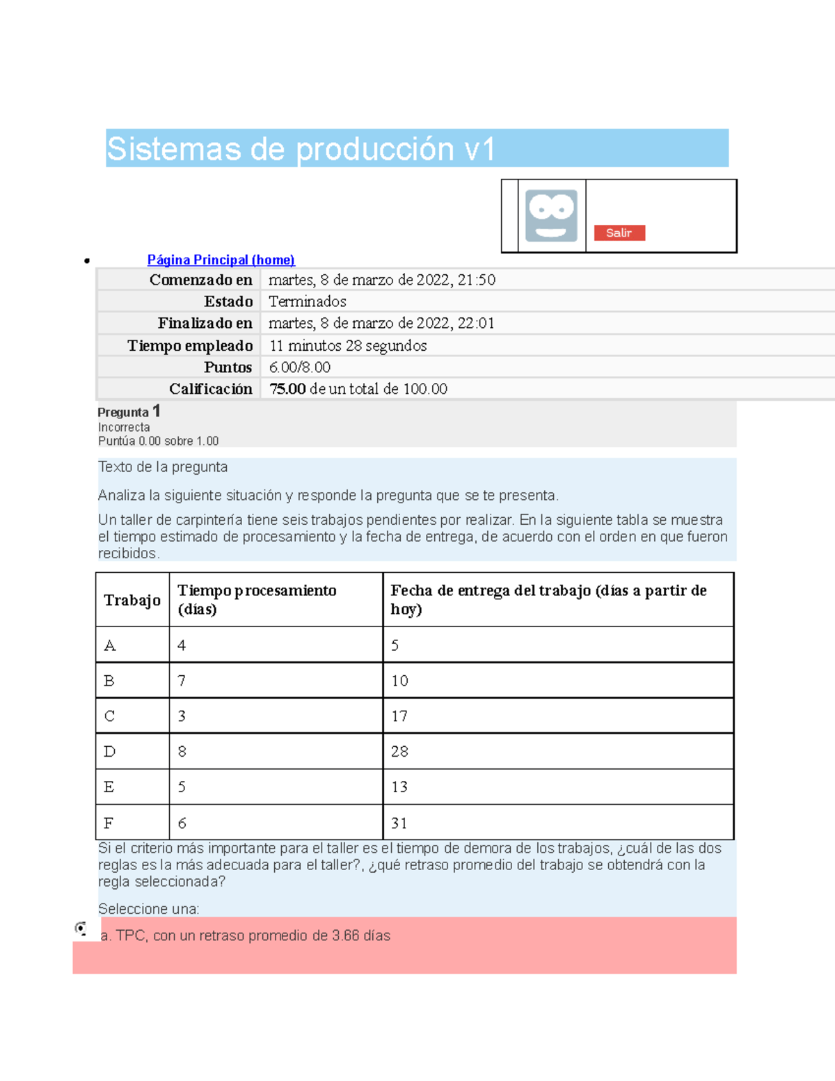 EXAMEN 3 Sistemas de producción v1 UVEG - Sistemas de producción v ...