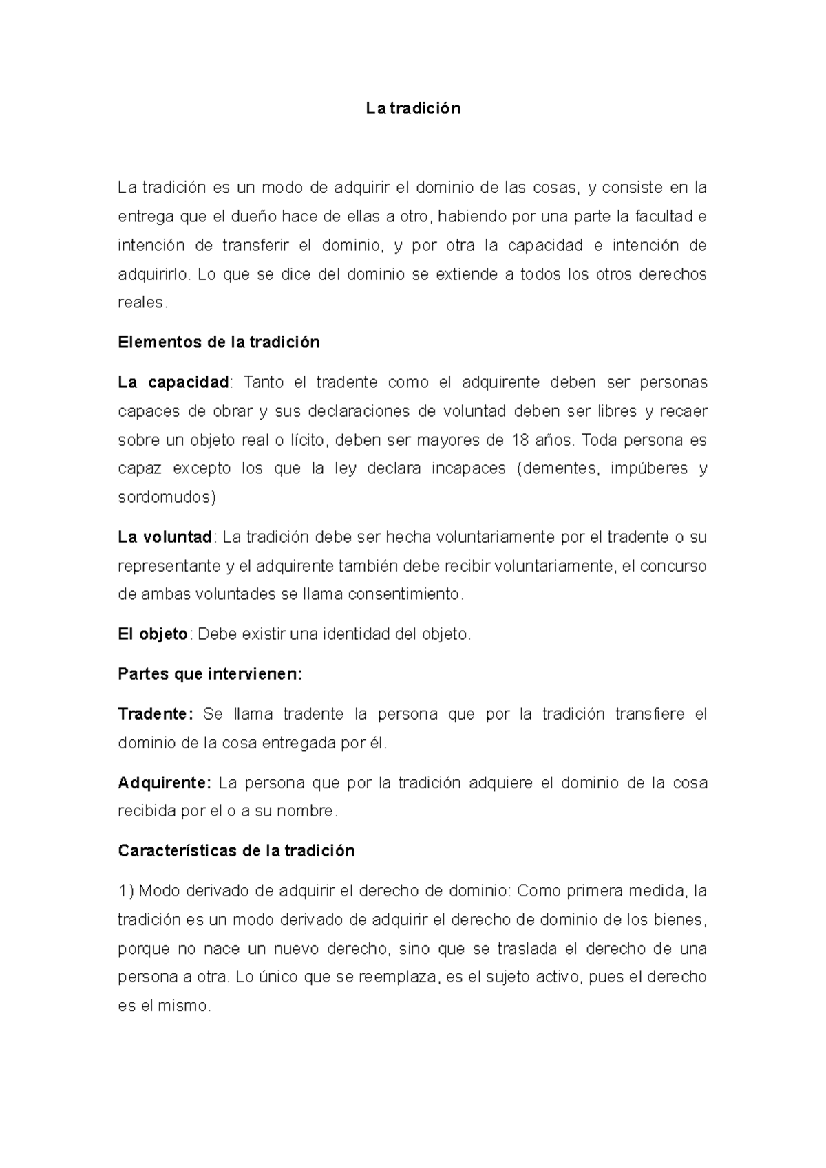 Acerca de la tradición - fhnf yhkkyhi - La tradición La tradición es un ...