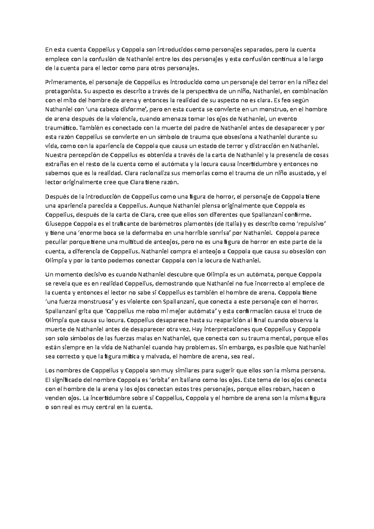 Coppelius y Coppola - Der Sandmann - En esta cuenta Coppelius y Coppola ...