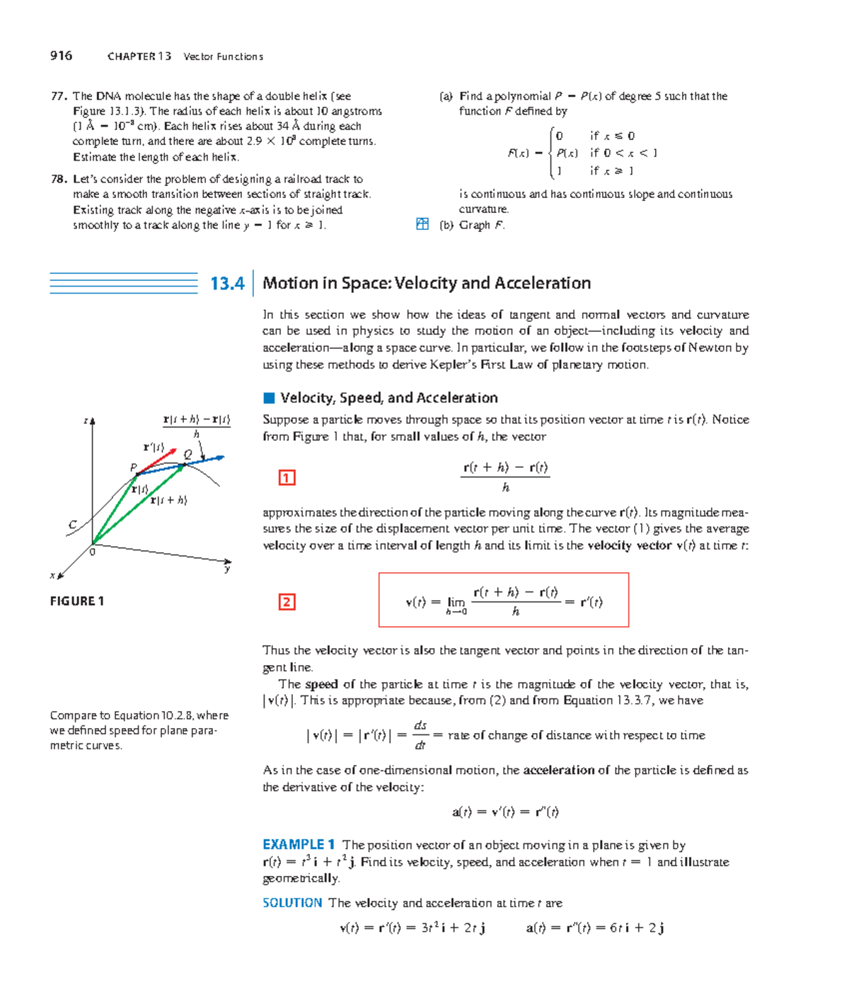 大學數學13-4 - 大學數學 - 916 CHAPTER 13 Vector Functions 77. The DNA molecule ...