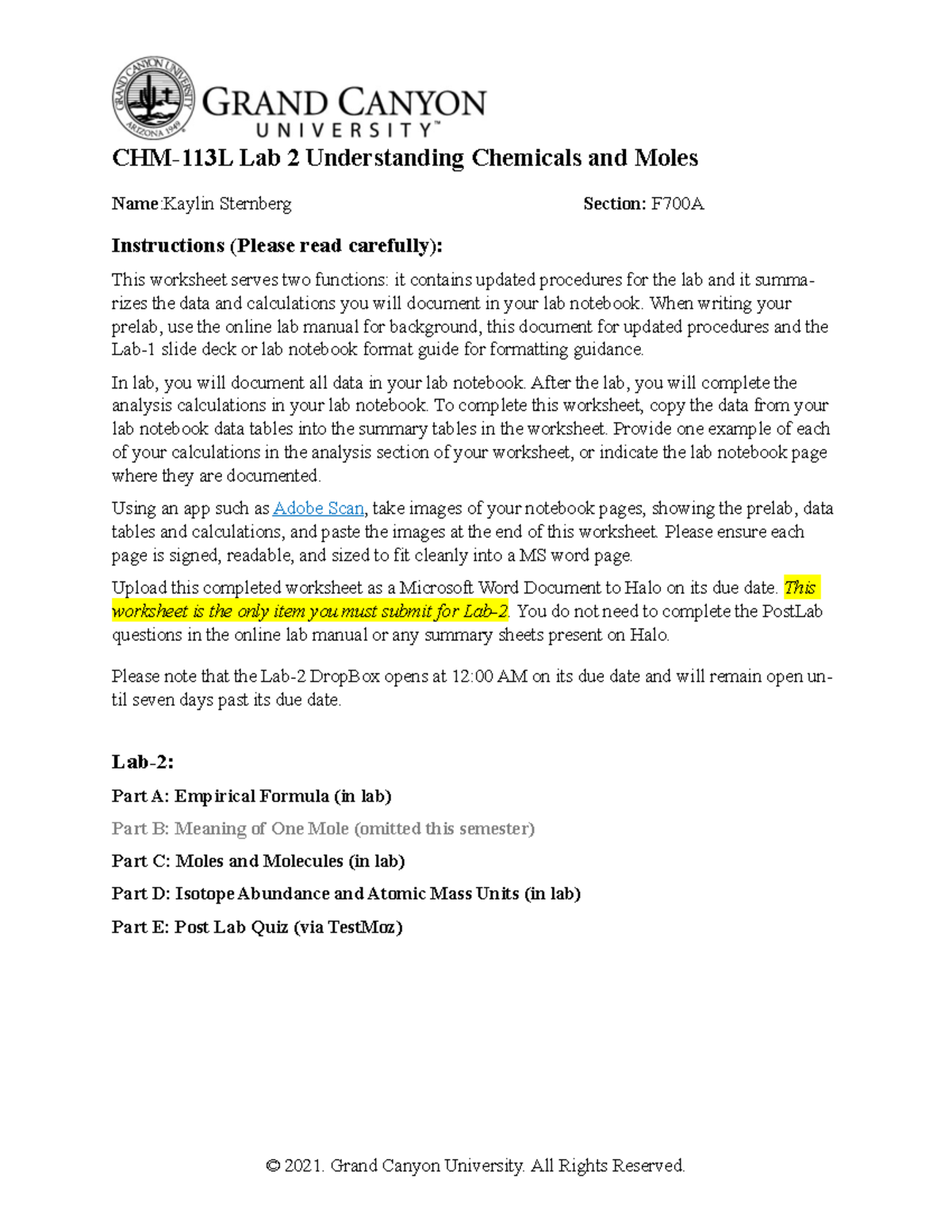 CHEM LAB 1 Final - How closely does the paper follow APA formatting ...