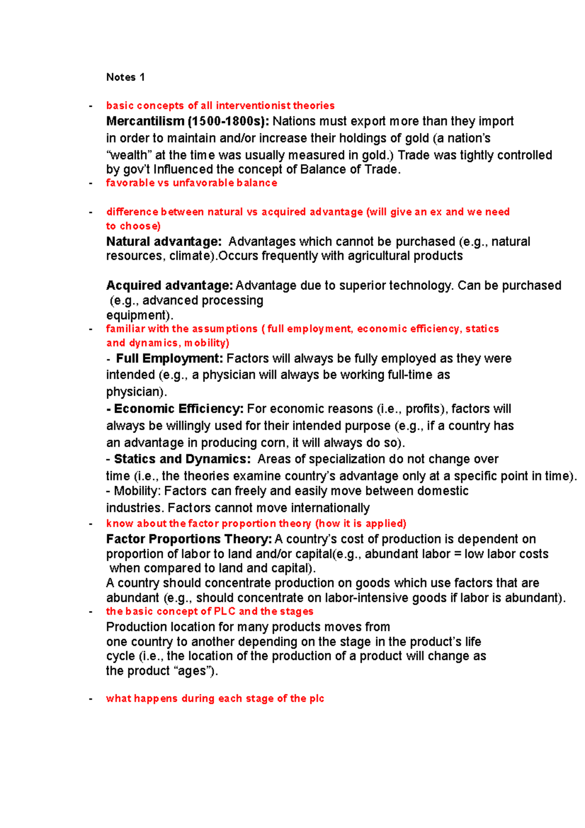Man 4673 p1 - Notes 1 - basic concepts of all interventionist theories ...