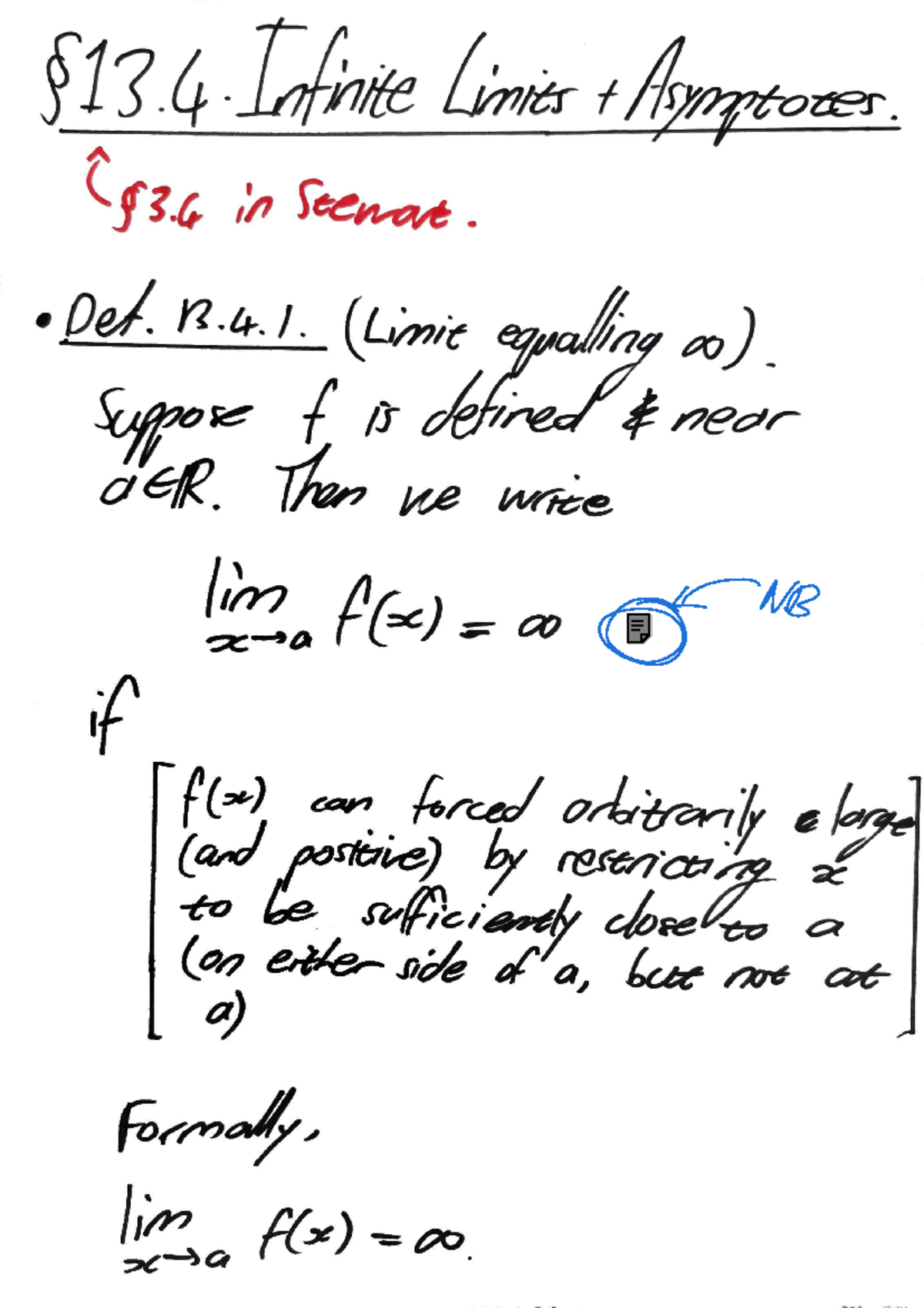 W10 L1 Infinite Limits - use it - Infinite Limits Aymptones. C53 in ...