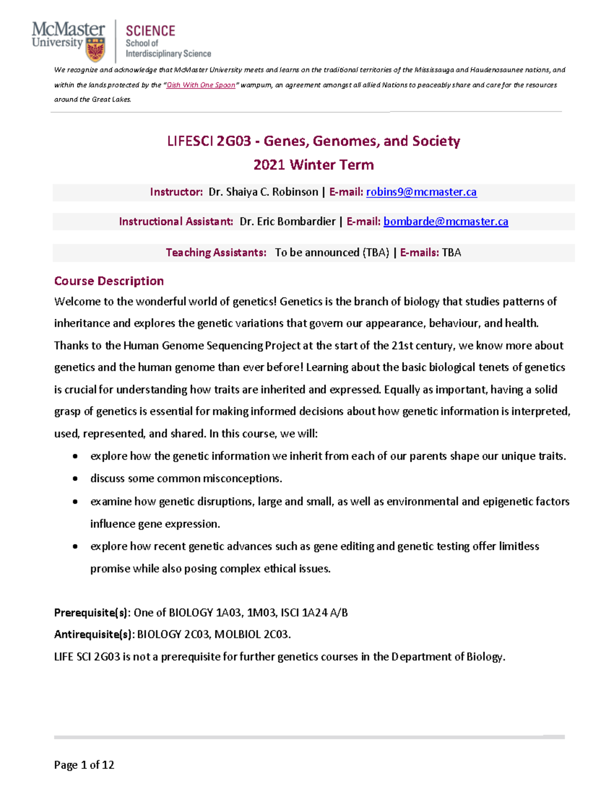 Final Lifesci 2G03 - Genes, Genomes, and Society - W2021 - We recognize ...