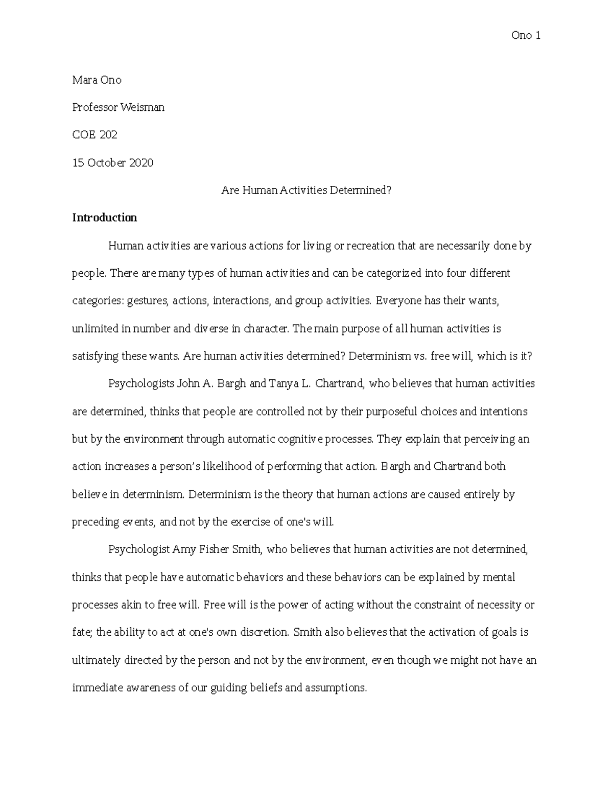 Opposing Position Paper #1 - COE 202 - UNLV - Studocu