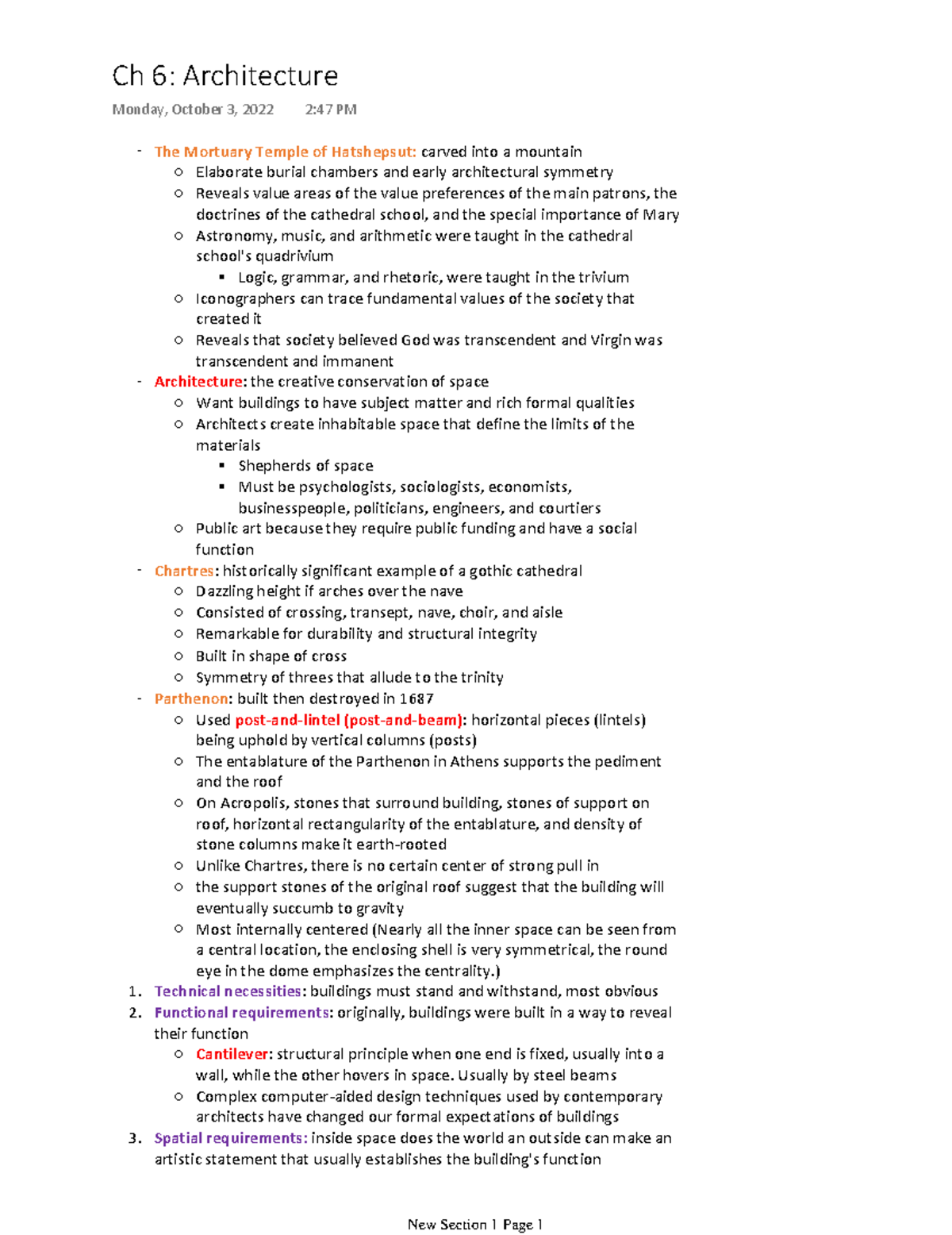 Ch 6 Architecture - Textbook notes from Exploration of the Arts - The ...