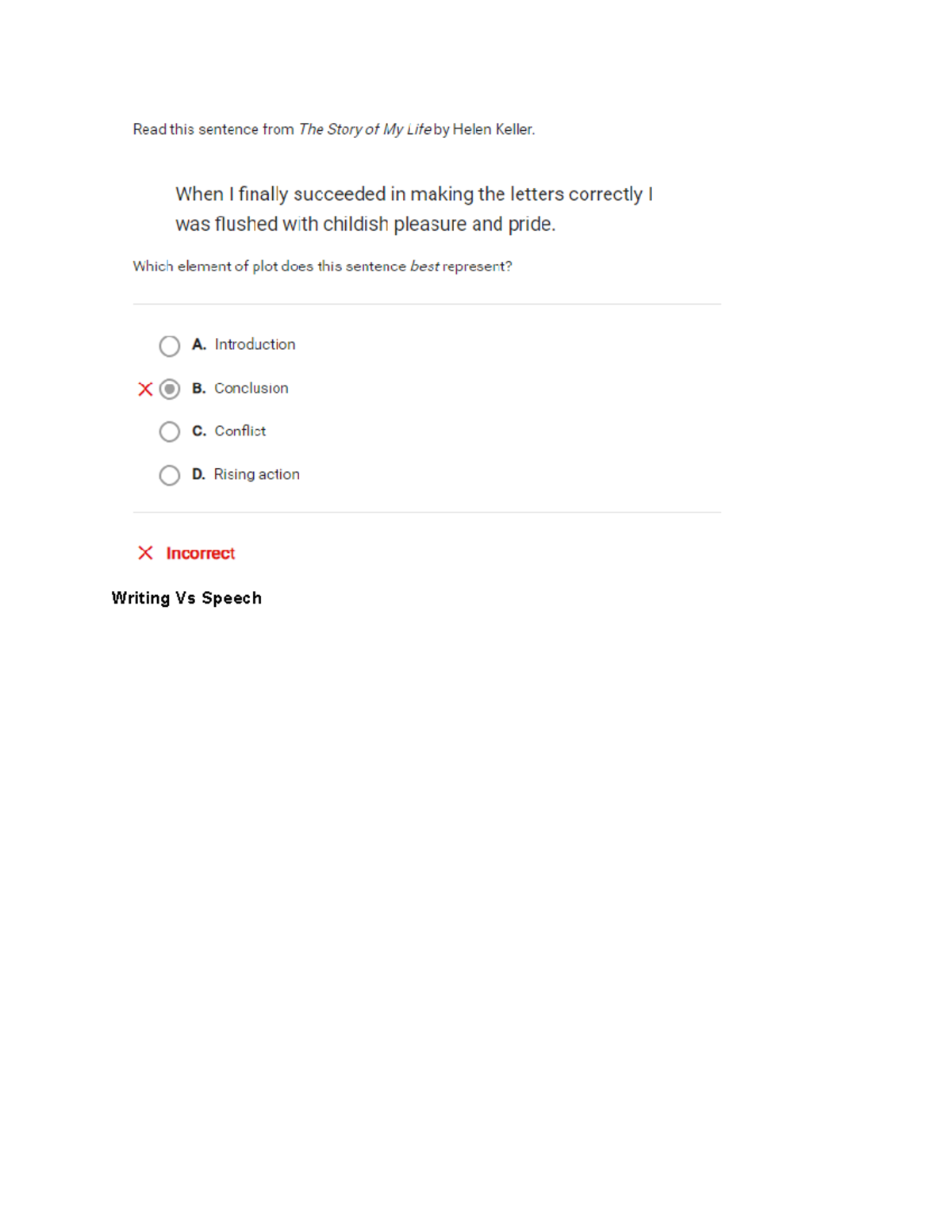 Apex English 10 Test 1 - Quiz - Writing Vs Speech Grammar ’ - Studocu