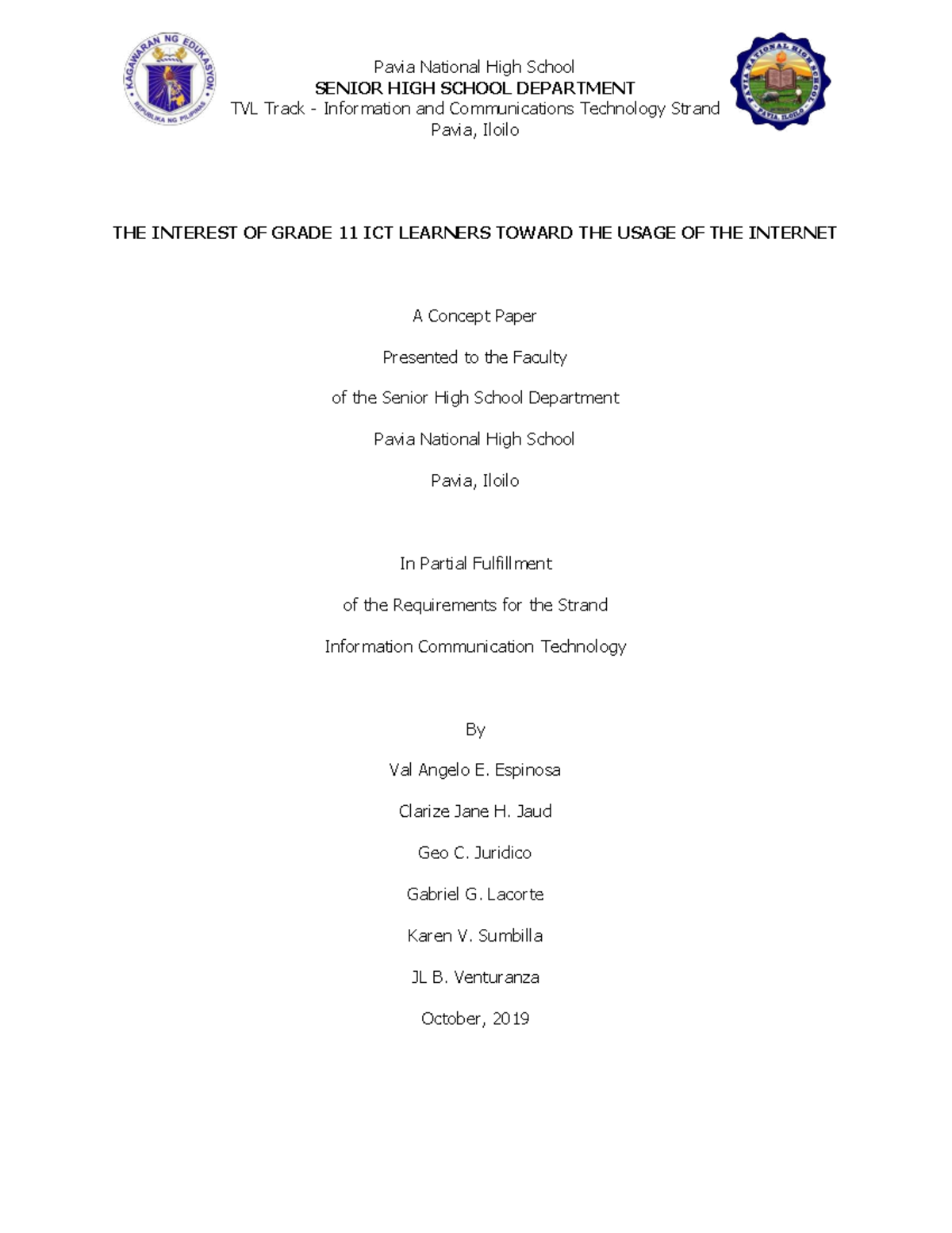 THE Interest OF Grade 11 ICT Learners TO - TVL Track - Information and ...