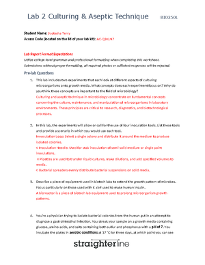 Microbio Worksheet 4 - Student Name: Hannah Beals Access Code (located ...