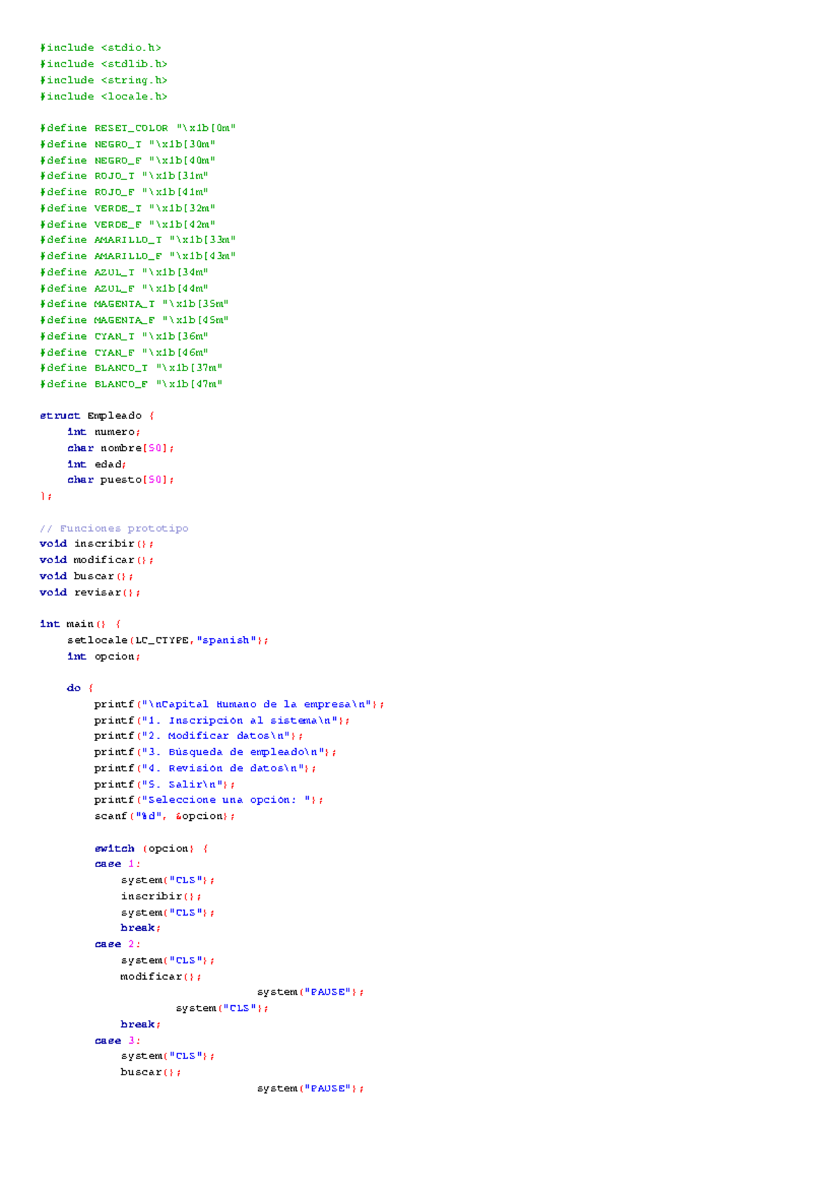 Codigo proyecto etapa 3ga - #include #include #include - Studocu