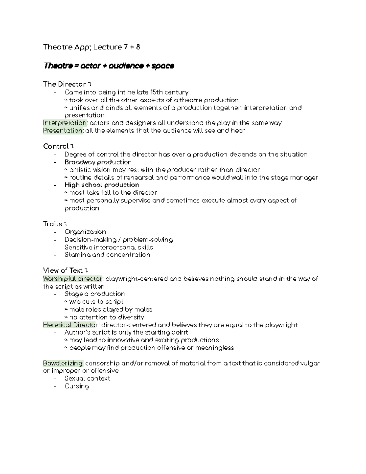 Theatre App; Lecture 7 + 8 - Theatre App; Lecture 7 + 8 Theatre = actor ...